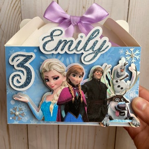 12 Frozen Gable Boxes - Frozen Themed Party Decor- Ana, Elsa and Olaf ...