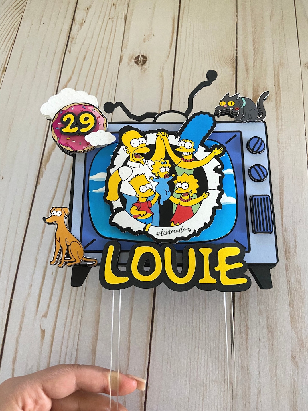 The Simpsons Cake Topper - Simpsons Party Decor - Simpson Theme- Bart ...