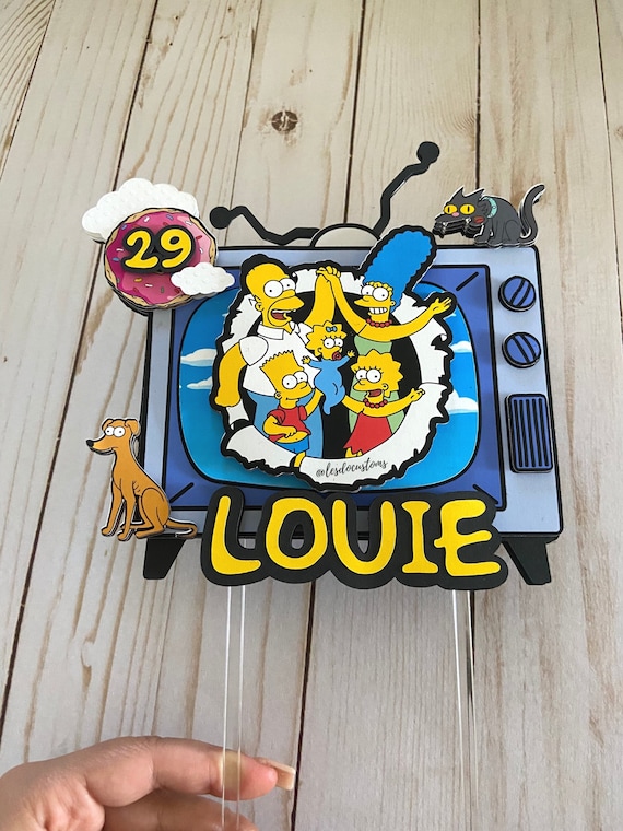 The Simpsons Cake Topper Simpsons Party Decor Simpson - Etsy New Zealand