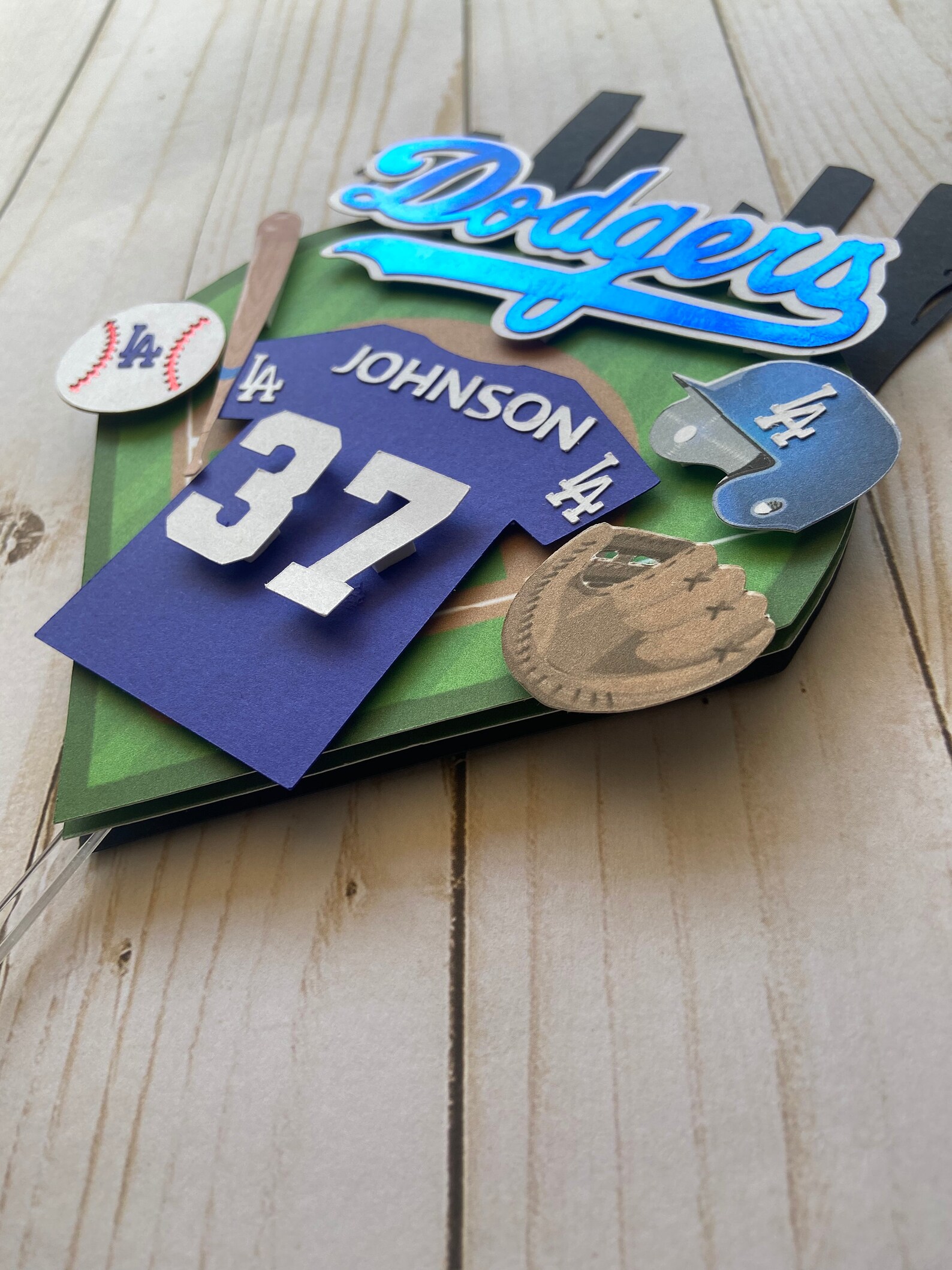 3D LA Dodgers Cake Topper Personalized/custom Party Decor - Etsy