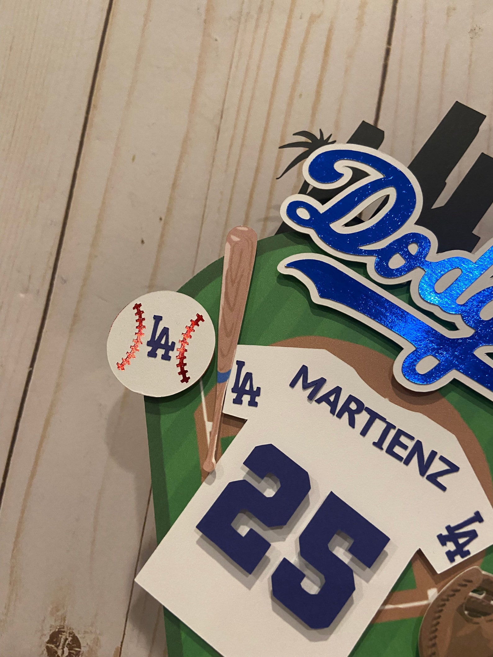 3D LA Dodgers Cake Topper Personalized/custom Party Decor - Etsy