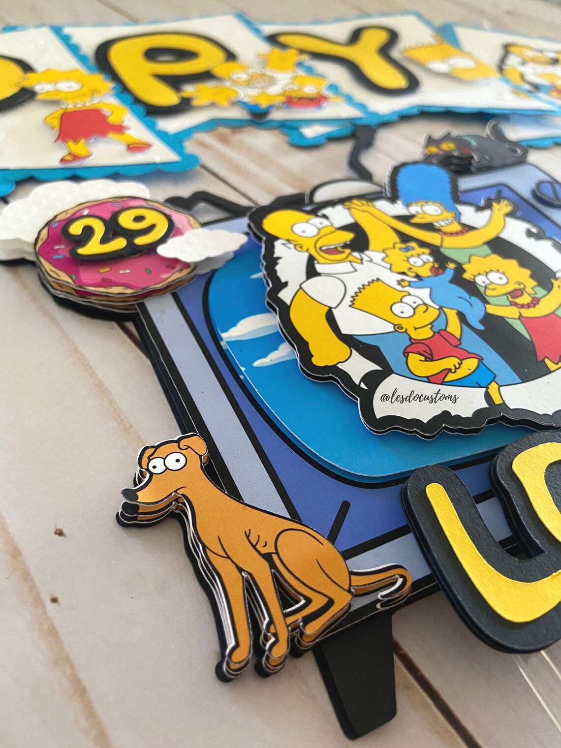 The Simpsons Cake Topper - Simpsons Party Decor - Simpson Theme- Bart ...