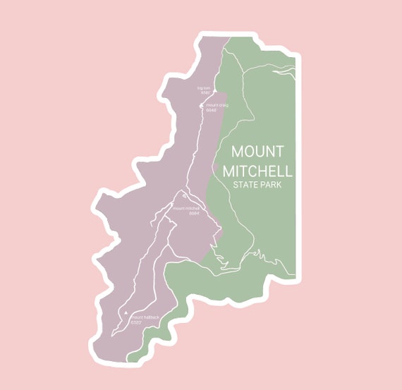 Mount Mitchel State Park Trail Map - Etsy