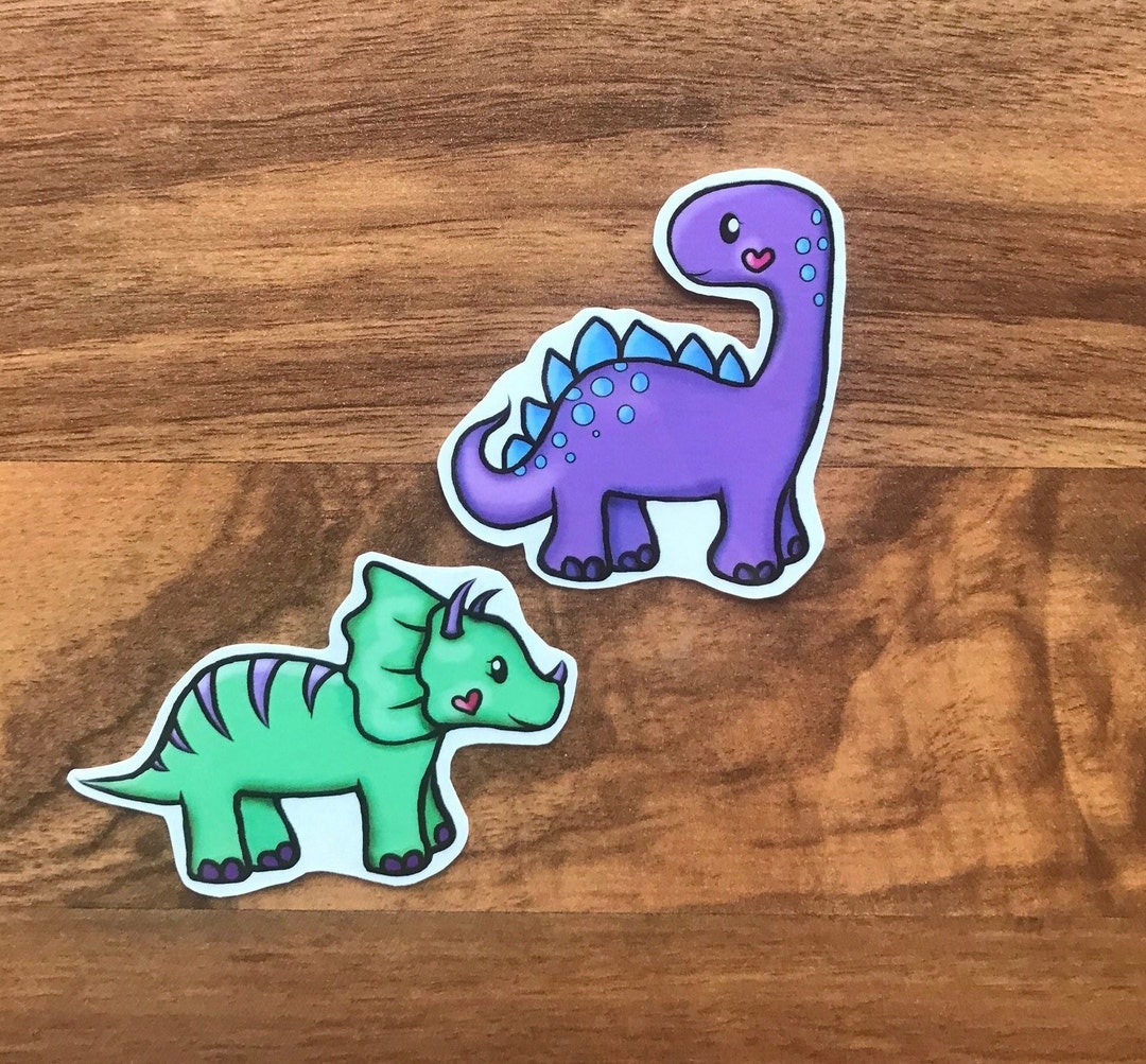 Dinosaur Sticker Pack, Dino Decal, Vinyl Decal for Laptops, Water ...