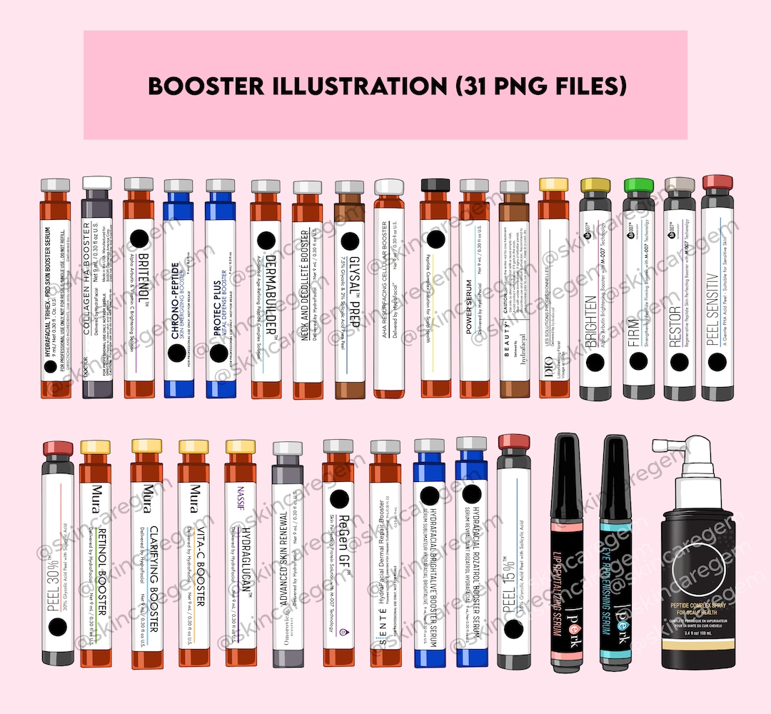 Booster Illustration, Digital File , Hydrafacial, PNG Files ...