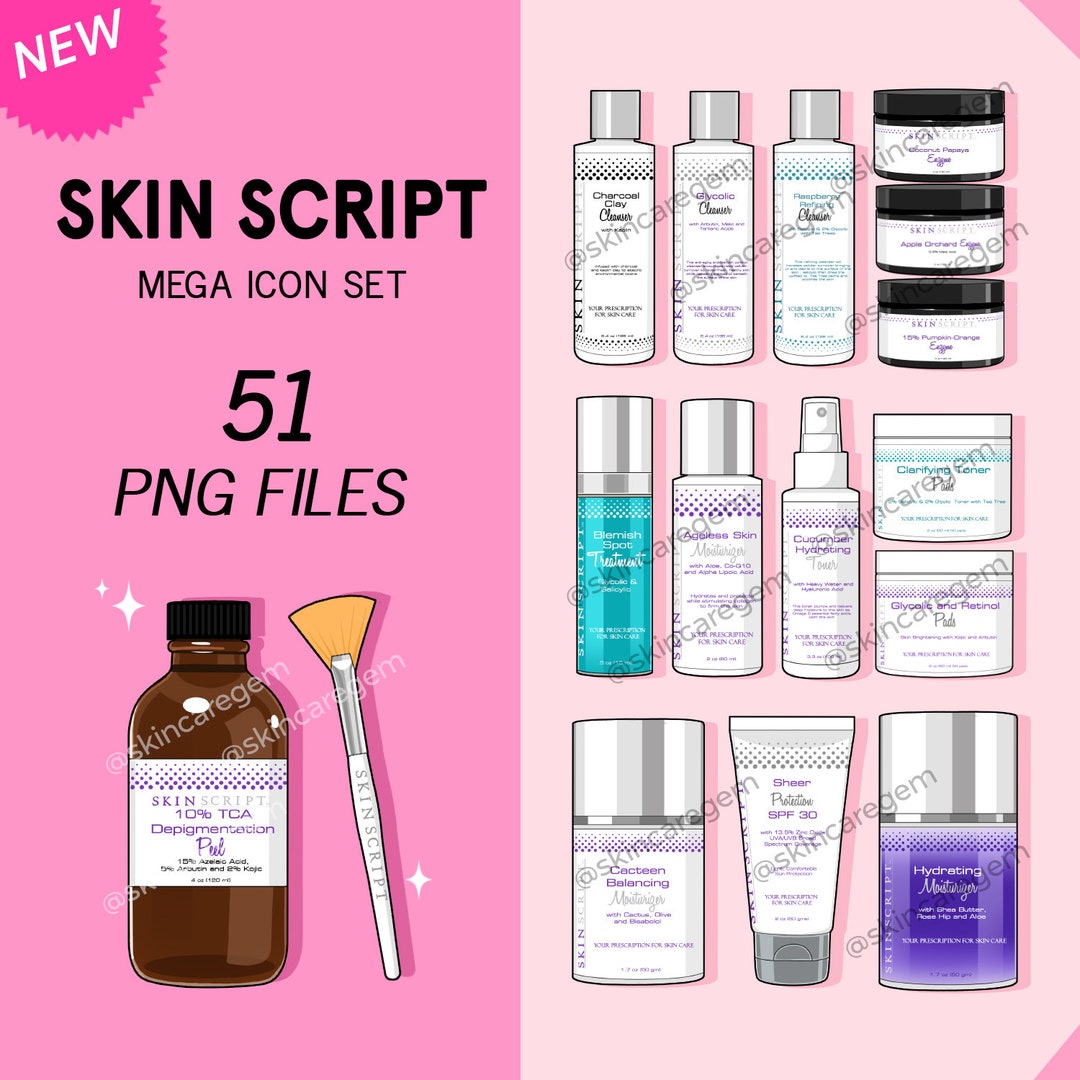 SKIN SCRIPT ILLUSTRATIONS quick Download, Digital Illustration - Etsy