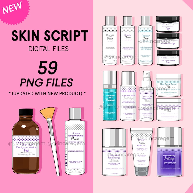 SKIN SCRIPT ILLUSTRATIONS (quick Download), Digital Illustration - Etsy
