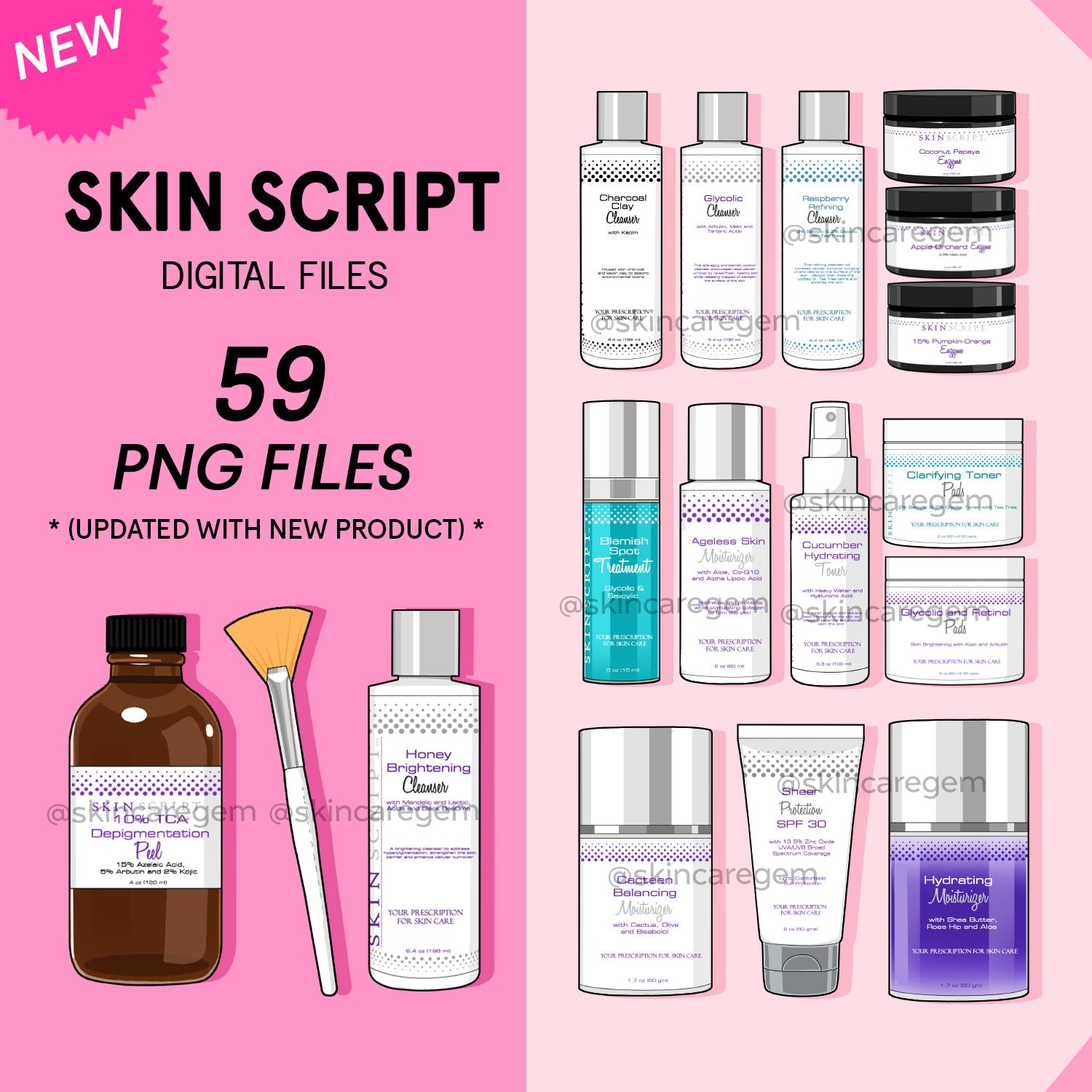 SKIN SCRIPT ILLUSTRATIONS (quick Download), Digital Illustration - Etsy