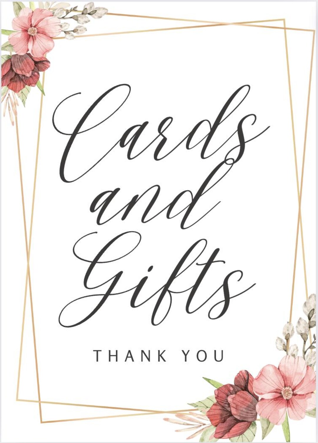 Digital Customizable Card & Gift Sign - Etsy