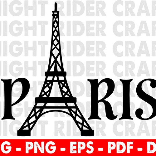 PARIS Love Vector Cut File Eiffel Tower L Bicycle L Ai Png - Etsy