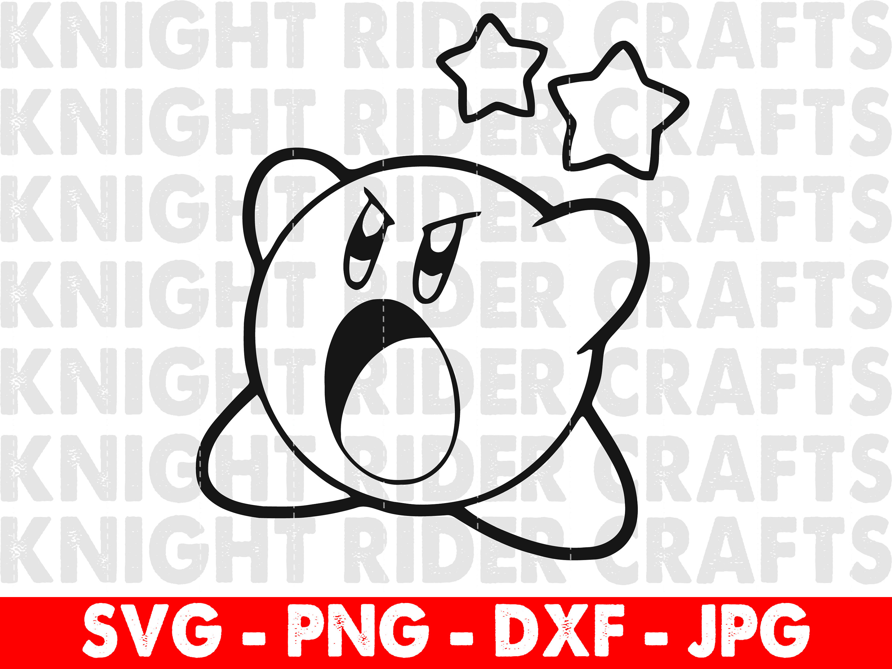 Kirby Pumpkin Stencil