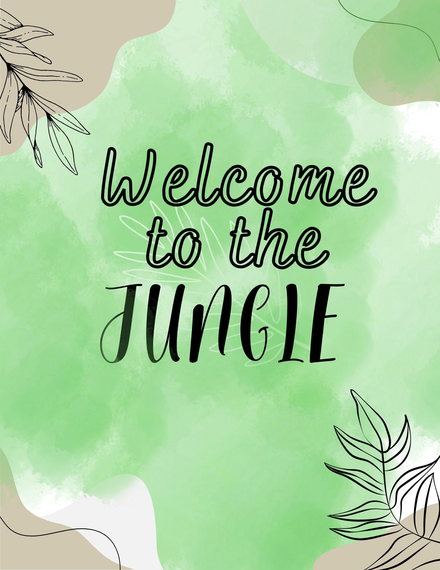 Welcome to the Jungle-themed Daily/weekly Habit Tracker & Planner - Etsy