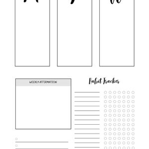 Welcome to the Jungle-themed Daily/weekly Habit Tracker & Planner - Etsy