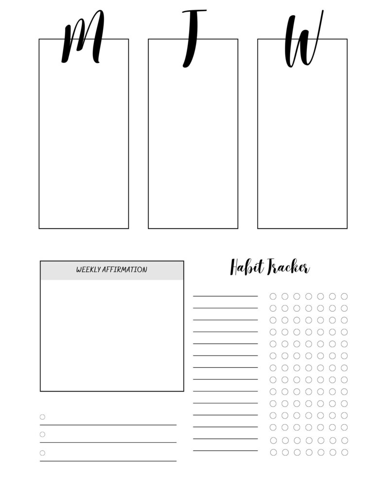 Welcome to the Jungle-themed Daily/weekly Habit Tracker & Planner - Etsy