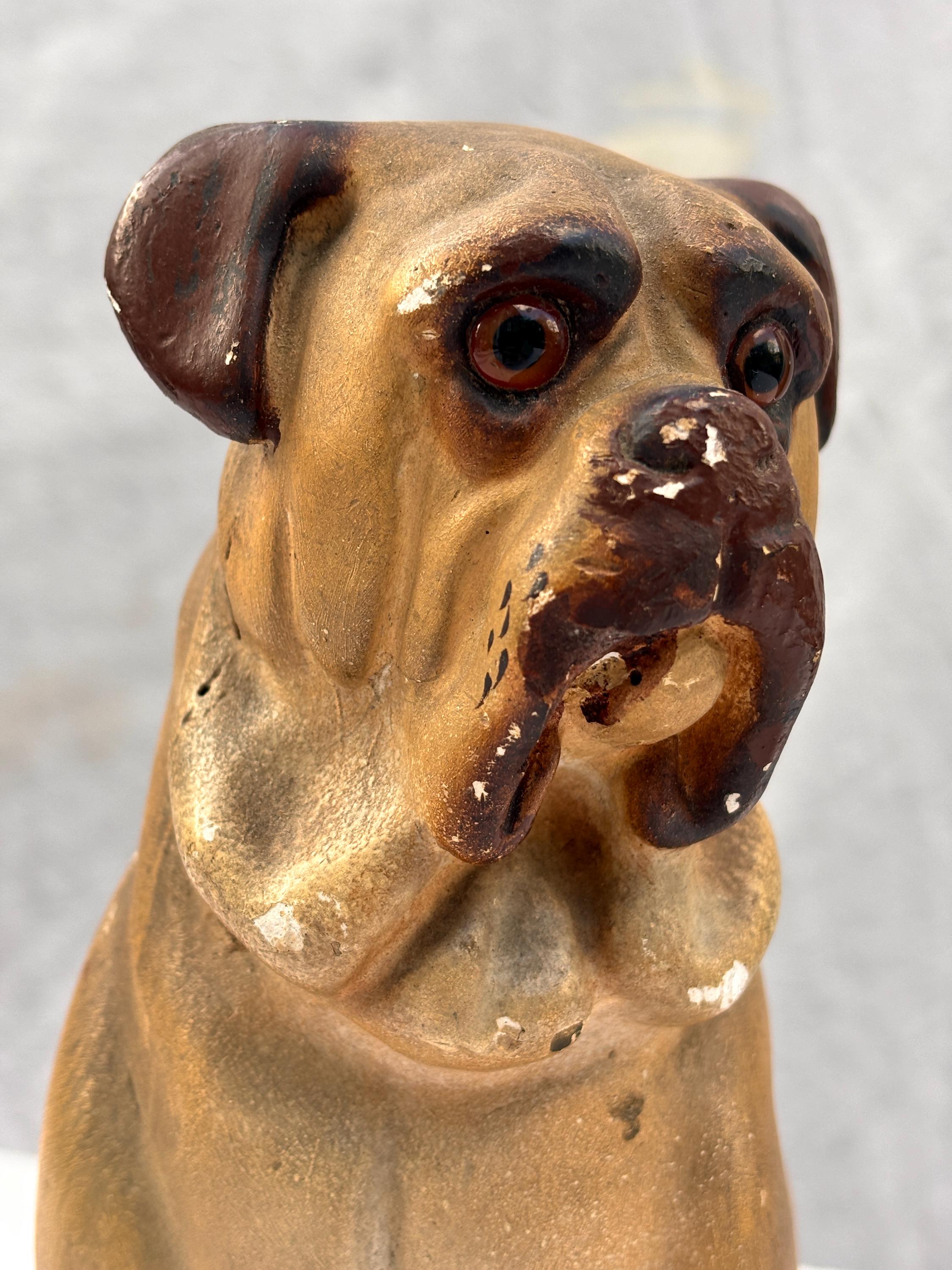 Antique Plaster Chalkware Mastiff, Bulldog, Boxer - Etsy