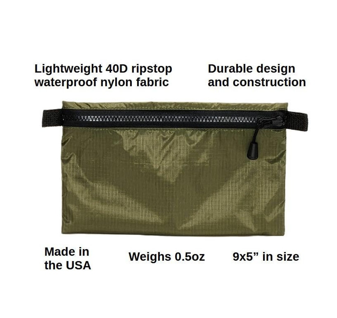 9x5" Lightweight 40D OD Green Military Ripstop Waterproof Nylon Camping ...