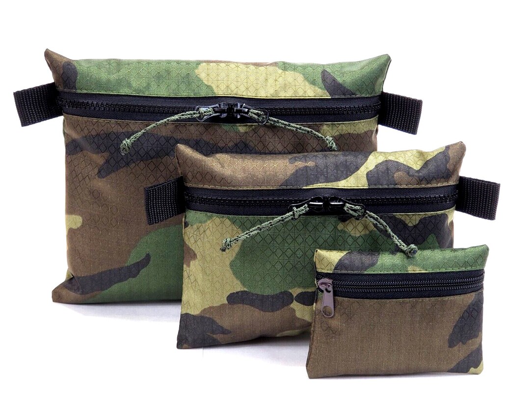 3-pack Ripstop Heavyduty 300D Nylon Woodland Camo Storage Bags Camping Hiking Gear - Etsy
