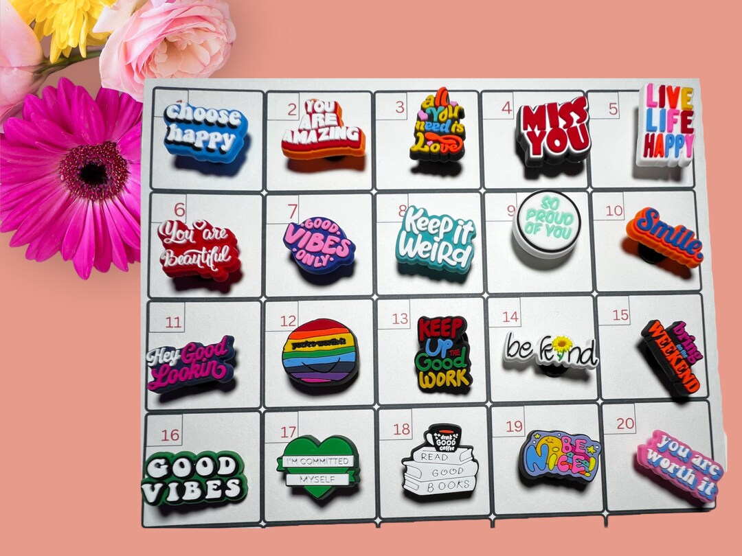 Word Croc Charms shoe Decor inspirational Shoe Charms Shoe Charm PVC ...