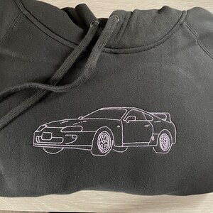 Custom Car Embroidered Sweatshirt Personalised Minimalist - Etsy