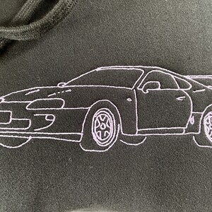 Custom Car Embroidered Sweatshirt Personalised Minimalist - Etsy