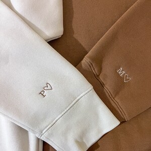 Personalised Cuff Embroidered Sweatshirt Custom Text Hoodie Machine ...