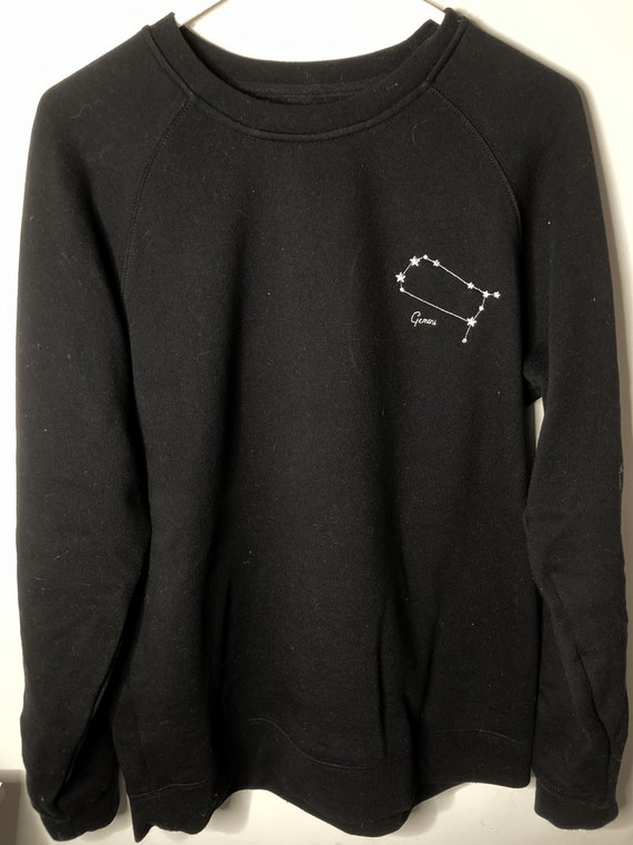 Zodiac Embroidered Hoodie Star Sign Constellation Sweatshirt - Etsy