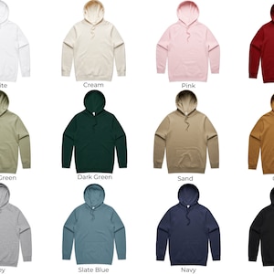 Personalised Cuff Embroidered Hoodie Custom Text Matching Sweatshirt ...