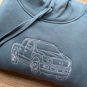Custom Car Embroidered Sweatshirt, Personalised Minimalist Line Art ...