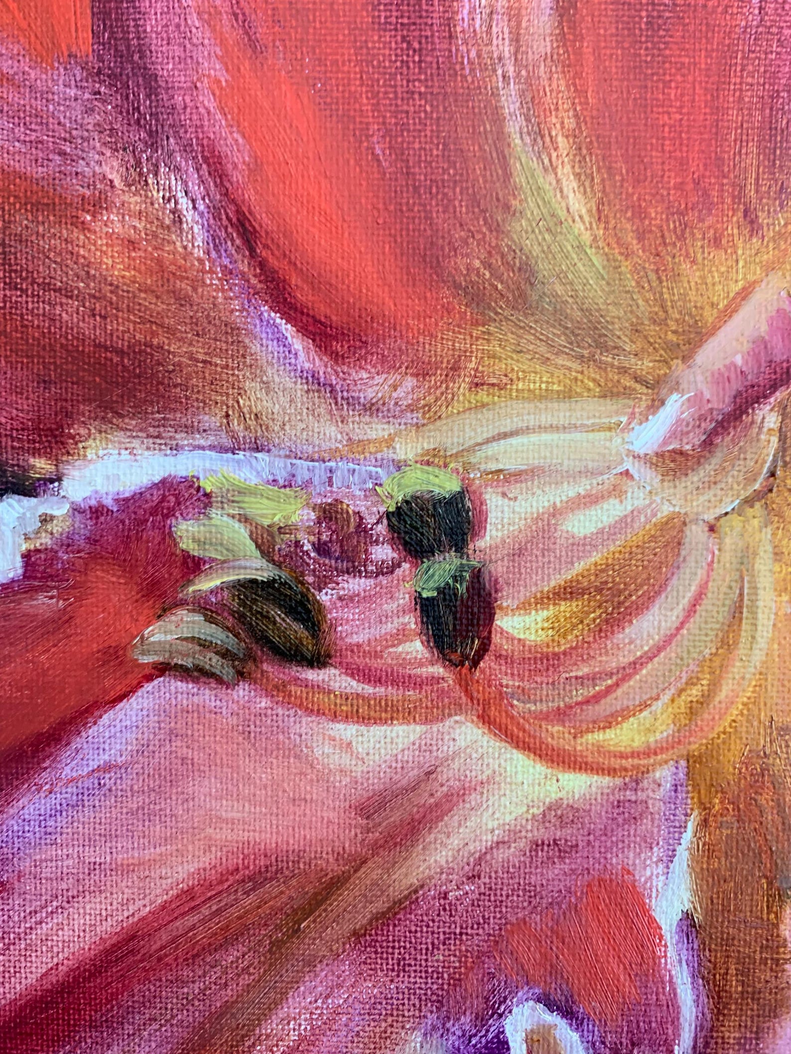 Red Lily Original Oil Painting - Etsy