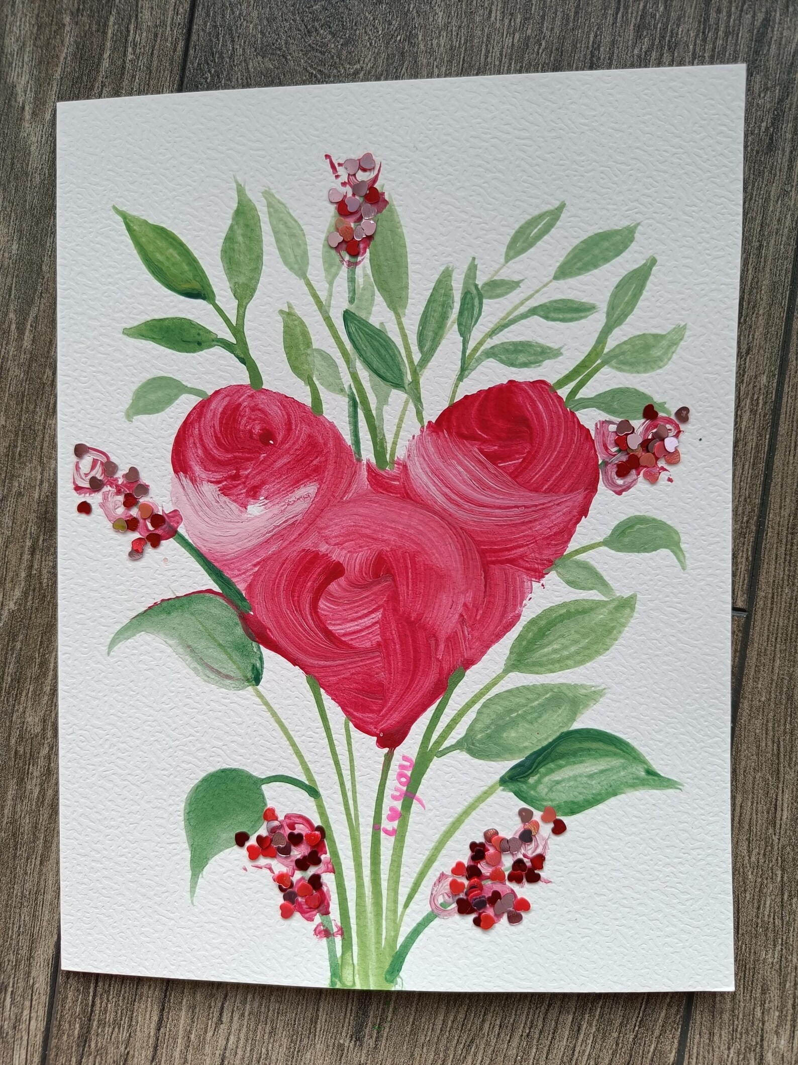 Hand Painted Greeting Card With Original Acrylic Painting. Perfect for ...