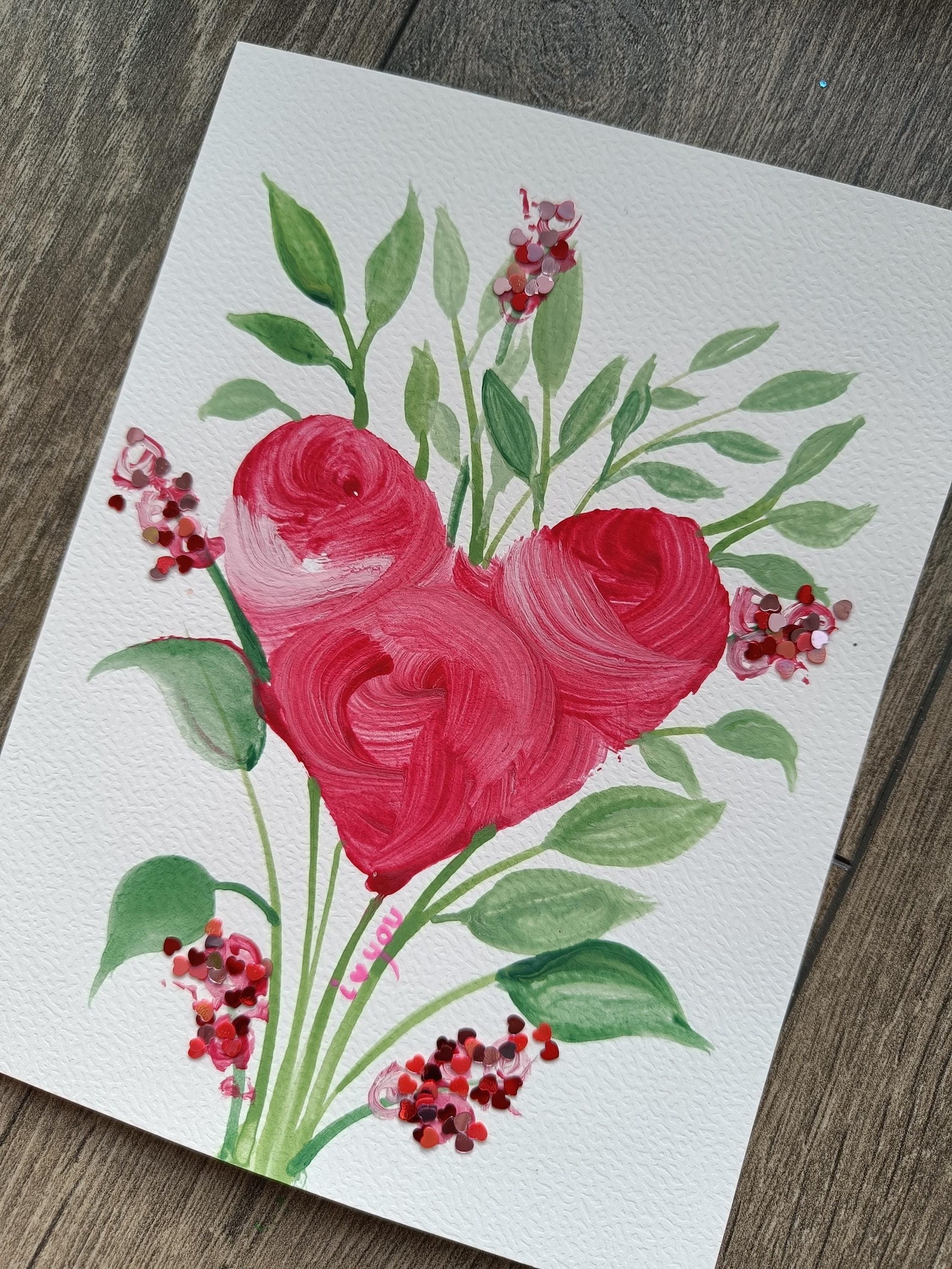 Hand Painted Greeting Card With Original Acrylic Painting. Perfect for ...