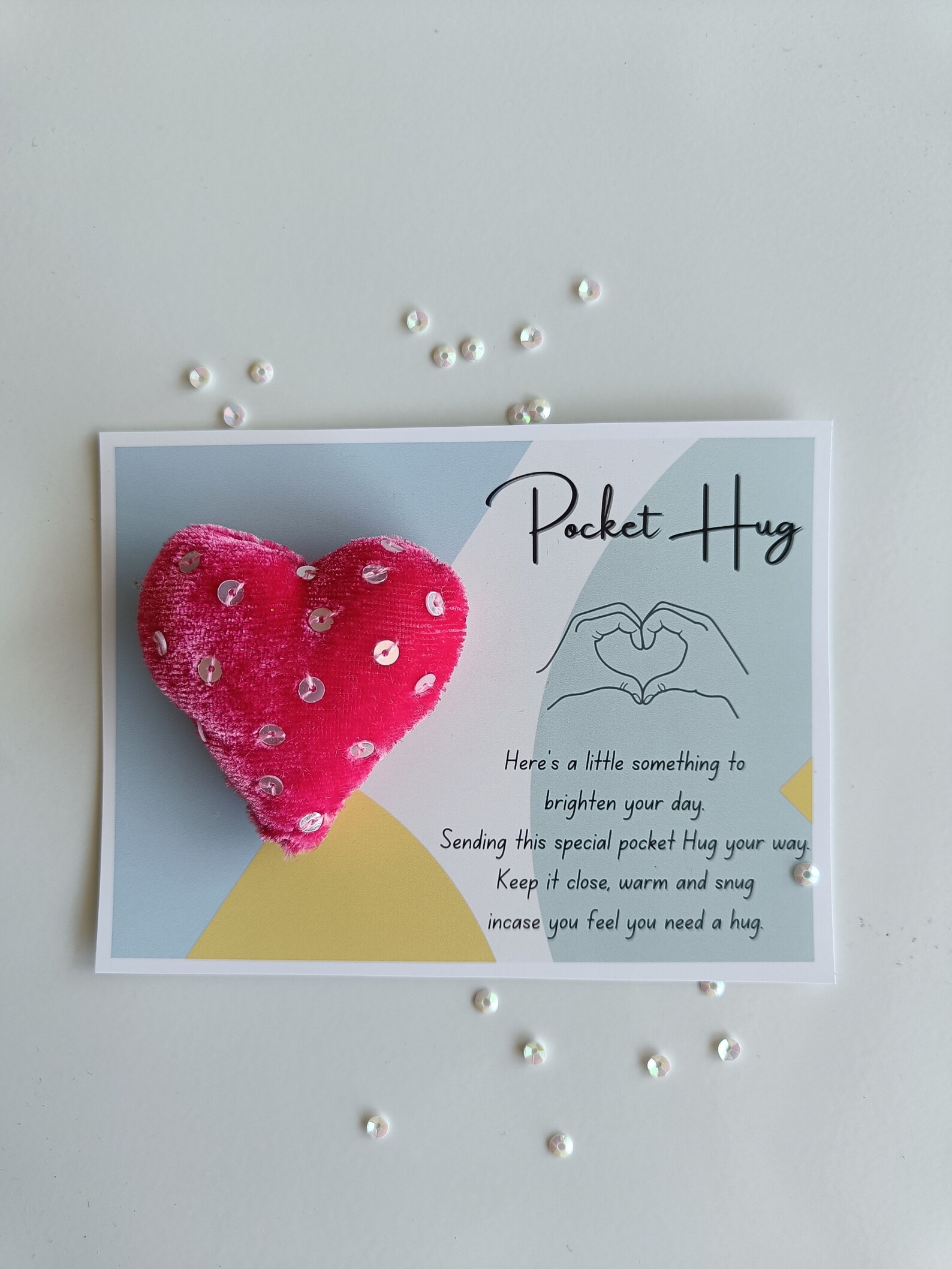 Pocket Hug Heart Thoughtful Gift Handmade Hug Special Friend Miss You ...