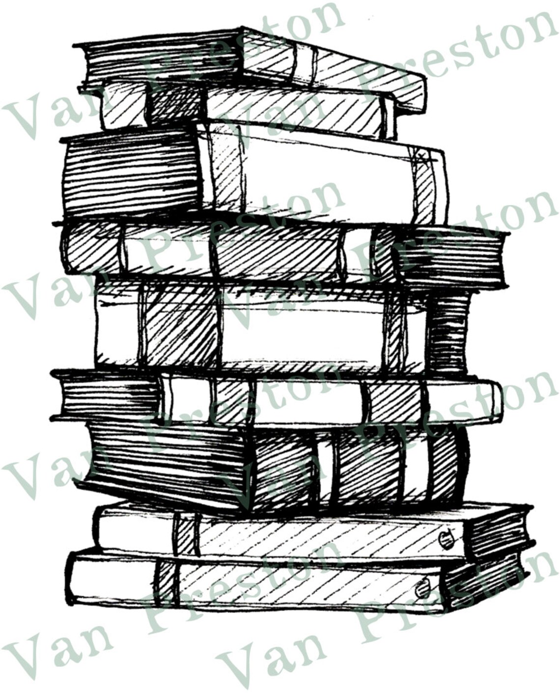 Book Illustrations Pictures of Books Stacks Printable Clipart Digital ...