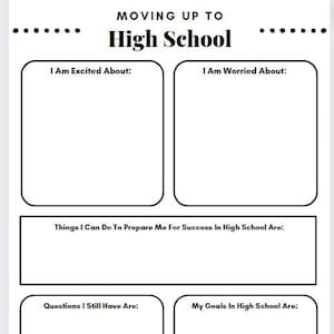 Transition to High School Worksheet 100% Customizable Canva Template - Etsy
