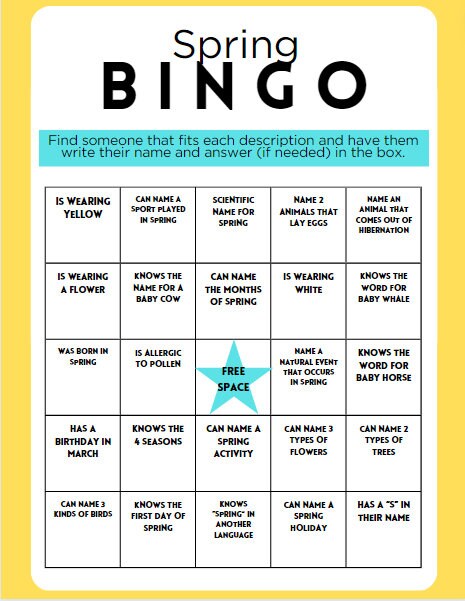 Spring Season Themed Bingo for Classroom or Event 100% Customizable ...