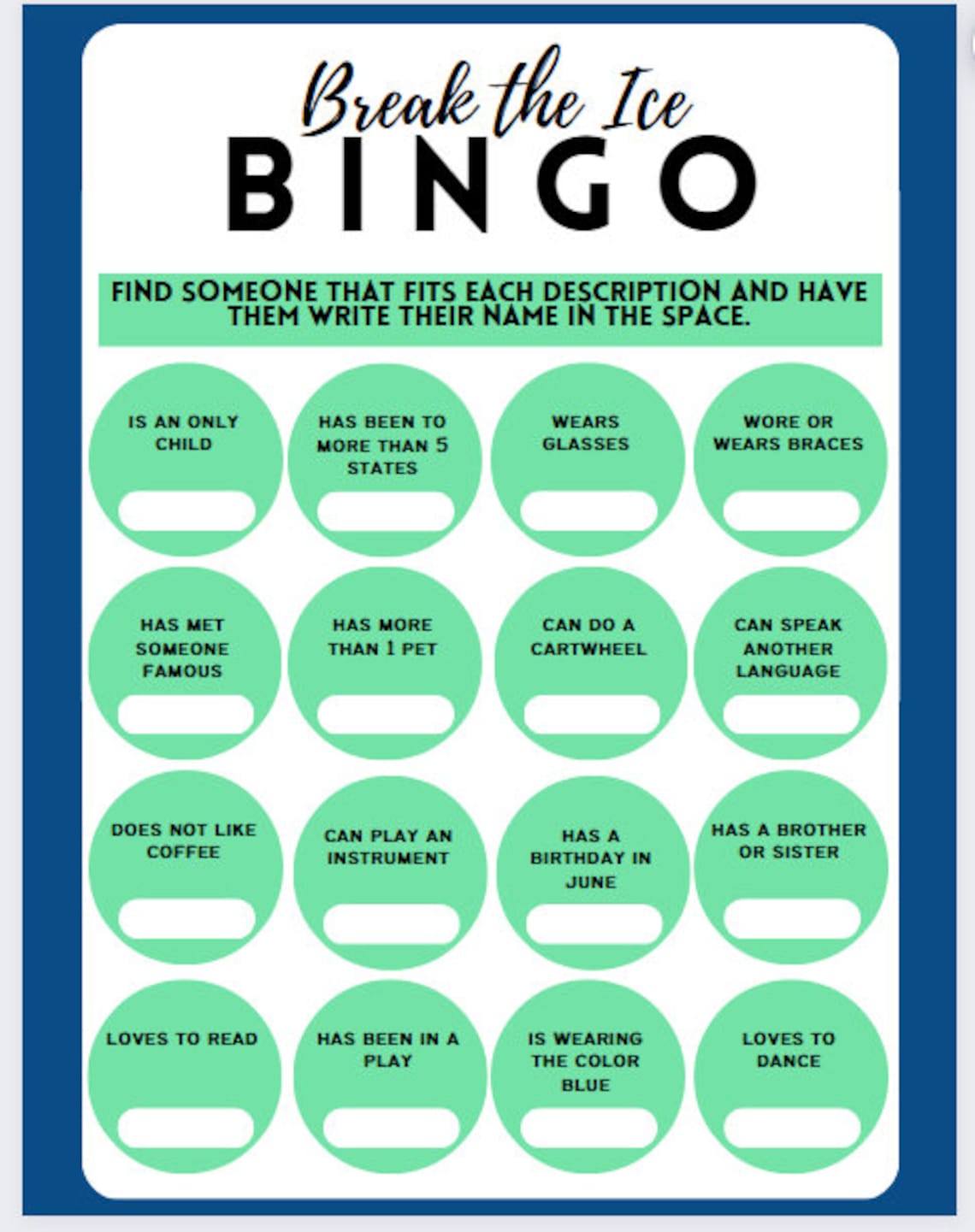Icebreaker Bingo 100% Customizable Canva Template (3 Cards) for ...