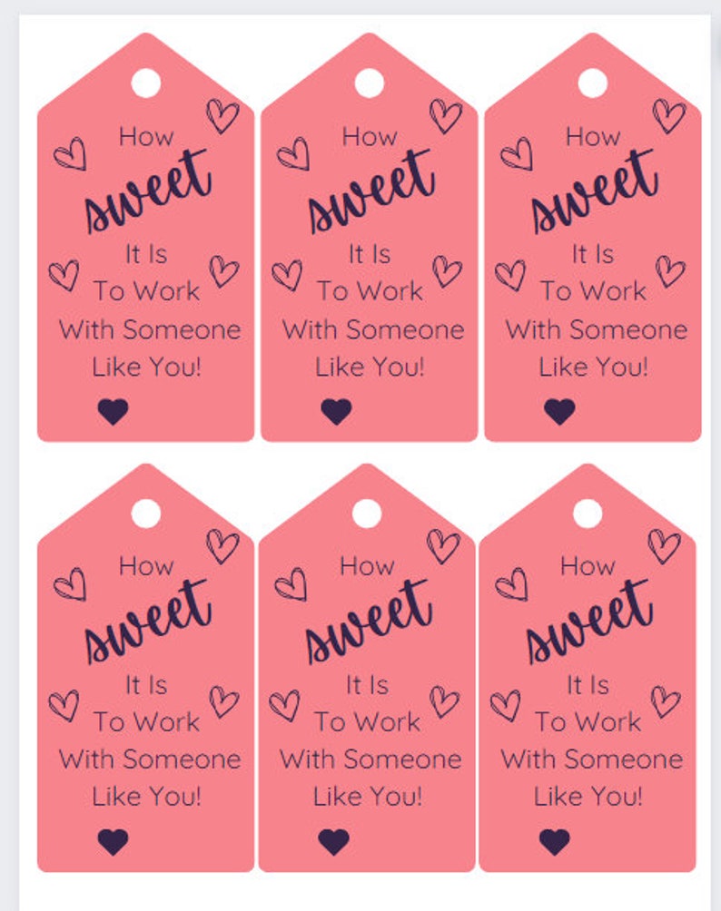 100% Customizable How Sweet It is Valentine Gift Tag - Etsy