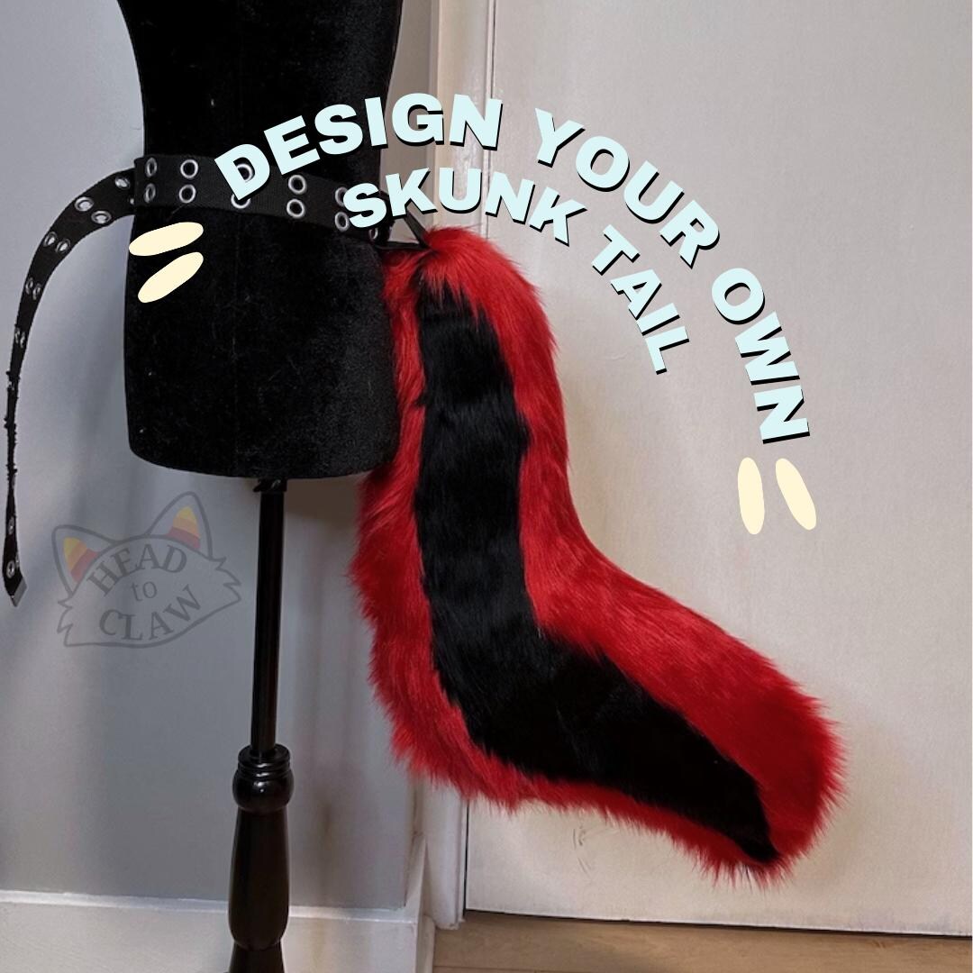 Design Your Own Skunk Fursuit Tail - Furry Commission Cosplay Costume ...