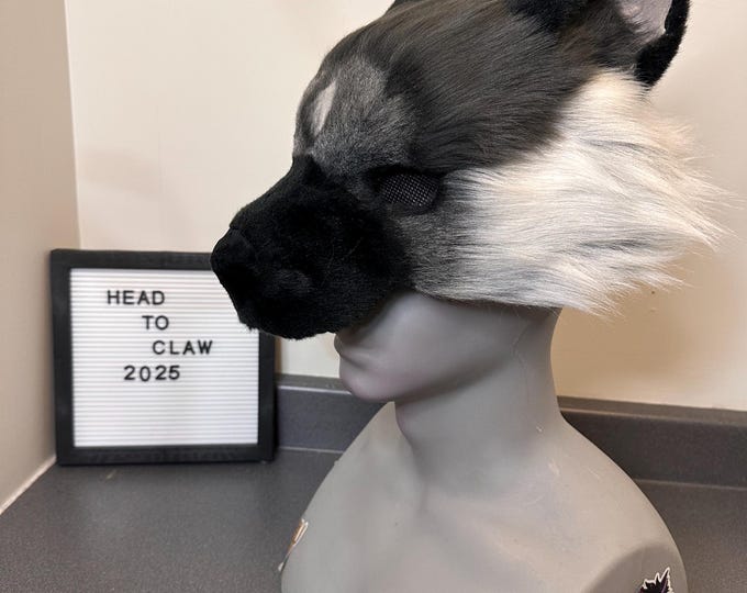 Wolf Half Mask - Furry Fursuit Therian Kemonomimi Alternative - Etsy