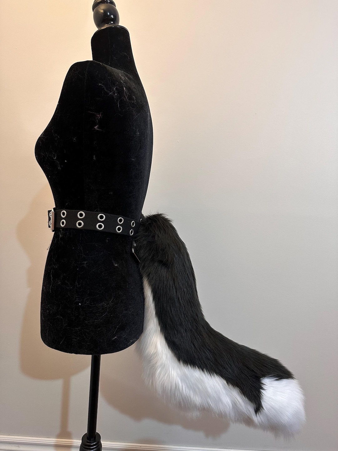 Black and White Arctic Wolf Tail - Furry Fursuit Therian Kemonomimi ...