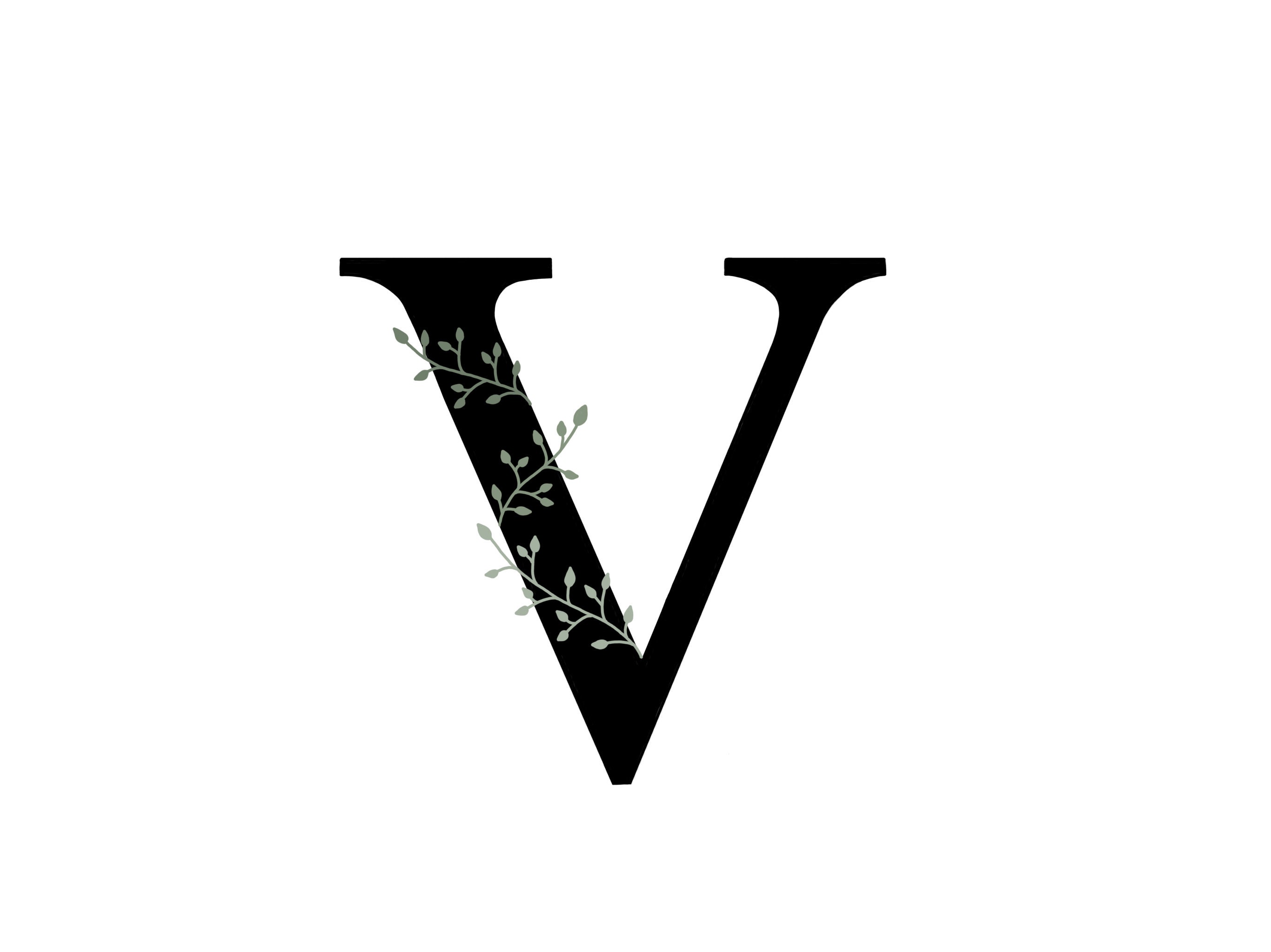 Buchstabe V Alphabet Letter Art Druckbare Wandkunst | Etsy