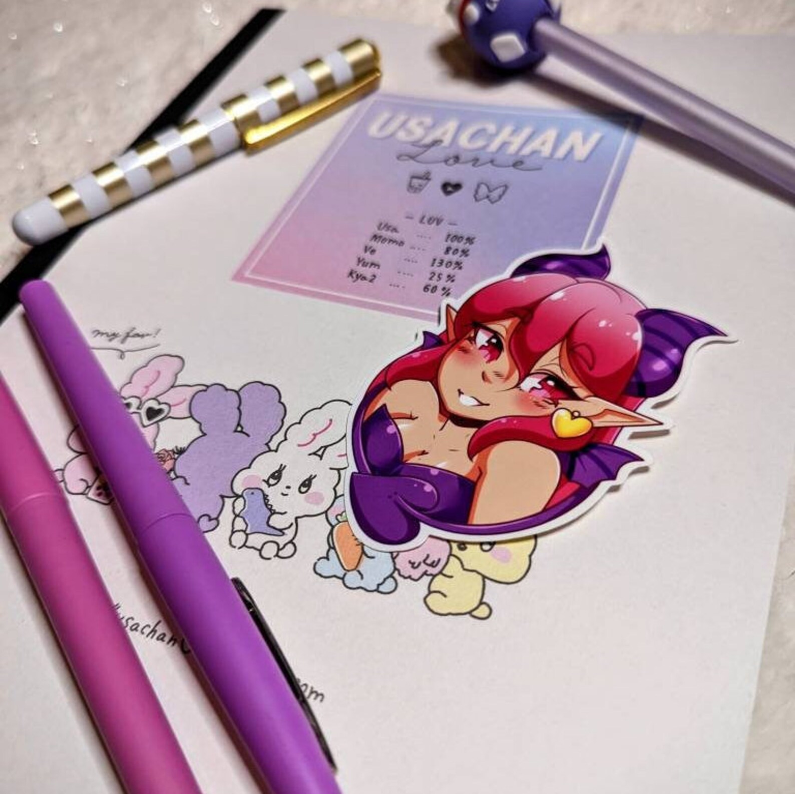 Cutesy Succubi Sticker Anime Character Vinyl Sticker - Etsy