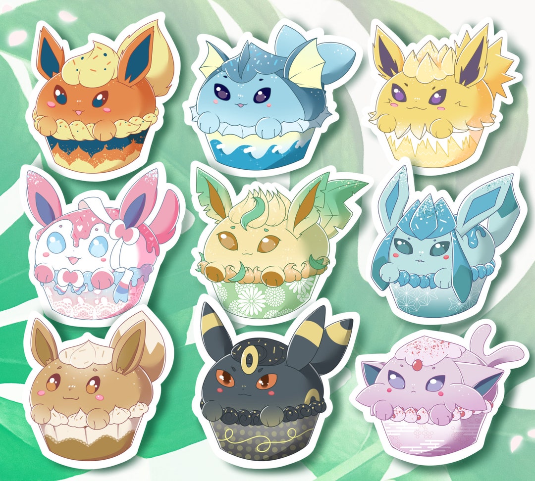Eeveelution Cupcake Pokemon - Vinyl Sticker - Etsy
