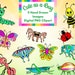 Cute Bugs Clipart Cartoon Spider Ant Grasshopper Bee Insects PNG ...