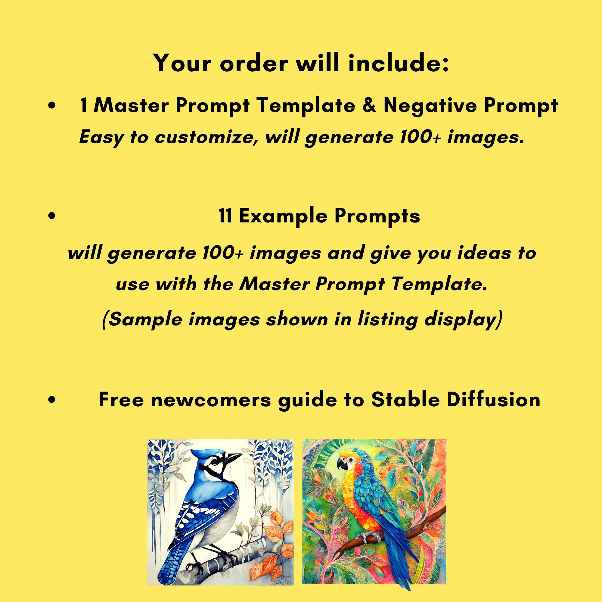 AI Prompt Whimsical Birds Beautiful Bird Designs Customizable 100 Art ...