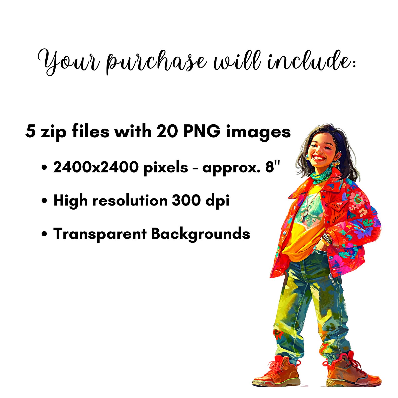 Latina Girls Clipart Cute Hispanic Girl PNG Vintage and Urban Fashion ...