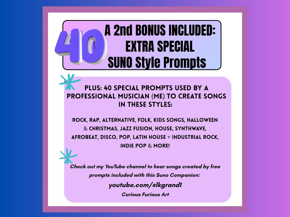 Suno AI Music Style Prompts Guide: Song Creation Expert Prompts Genres ...