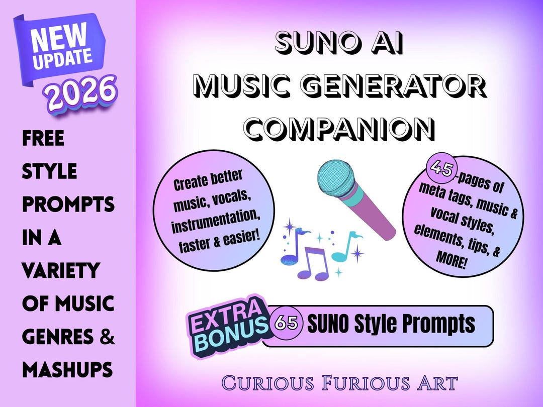 Suno AI Music Style Prompts Guide: Song Creation Expert Prompts Genres ...