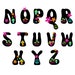 70s Groovy Alphabet Clipart: Retro Letters & Numbers PNG (digital ...