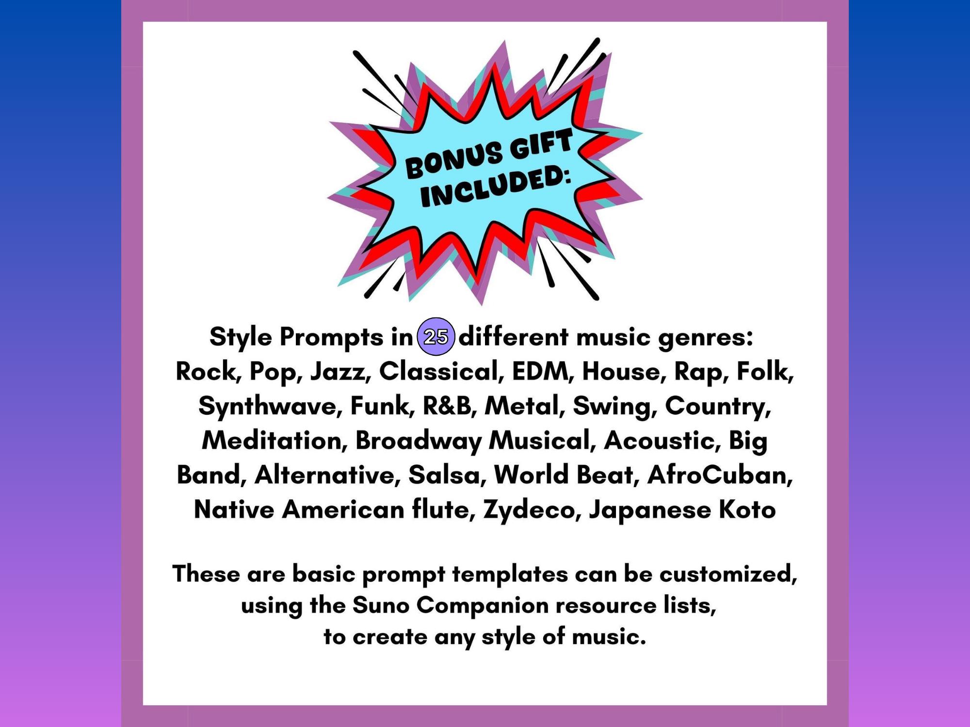 Suno AI Music Style Prompts Guide: Song Creation Expert Prompts Genres ...